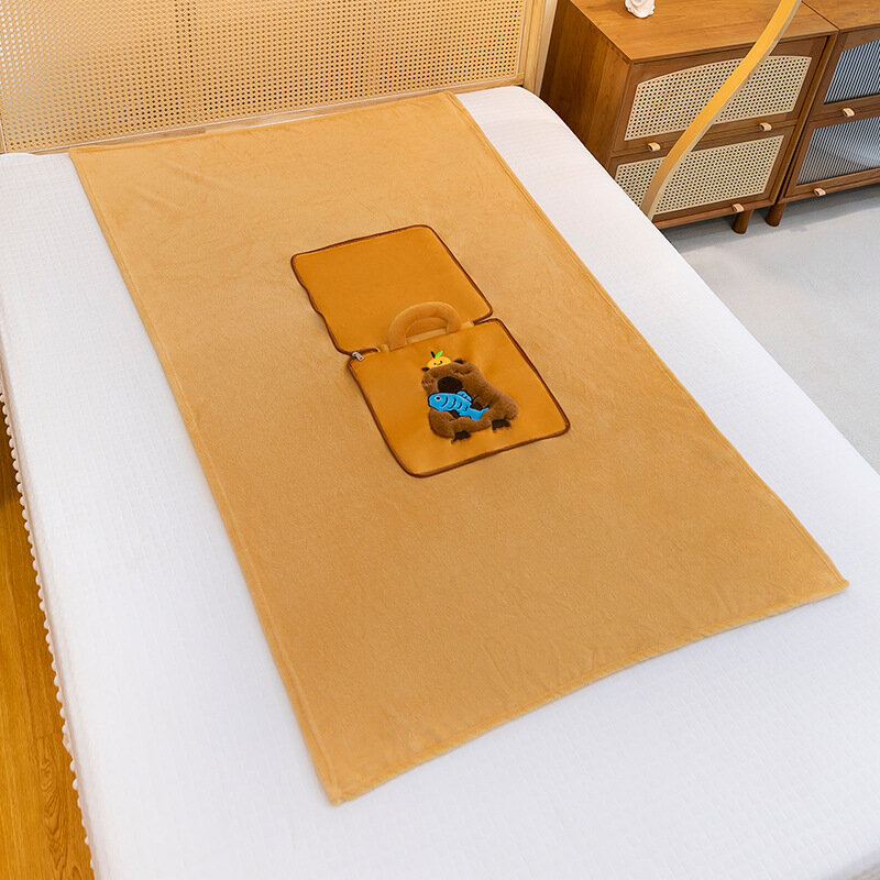 Подушка/одеяло Capybara - складное одеяло двойного назначения для офисного сна - многофункциональная подушка-одеяло Capybara (2-в-1)