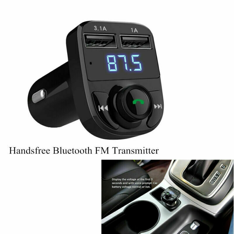 Автомобильное Зарядное Устройство С Двумя USB-Портами Громкой Связи Bluetooth FM-Передатчик Музыкальный Адаптер 3.1A