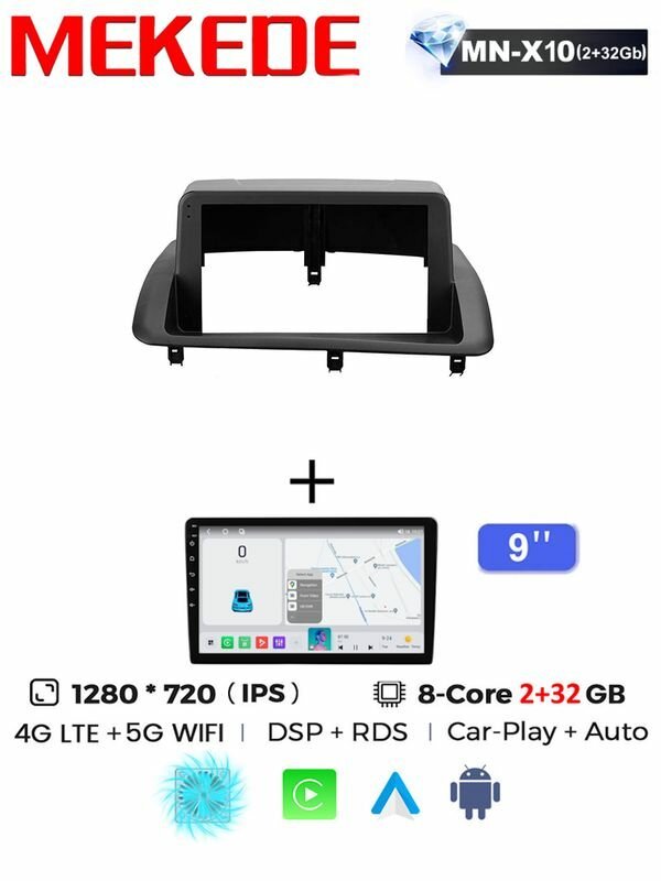Магнитола 9" Mekede MN X10 Pro 2/32 Gb Lexus CT CT200 CT200h 2010-2018 carplay
