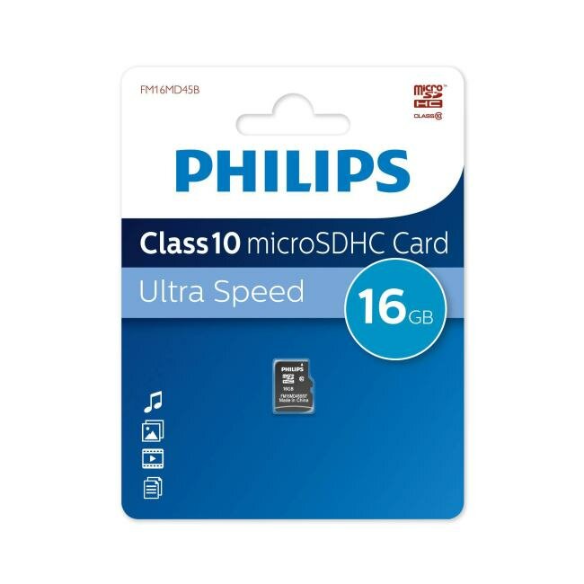 PHILIPS microSDXC Memory Card 16Gb Class10