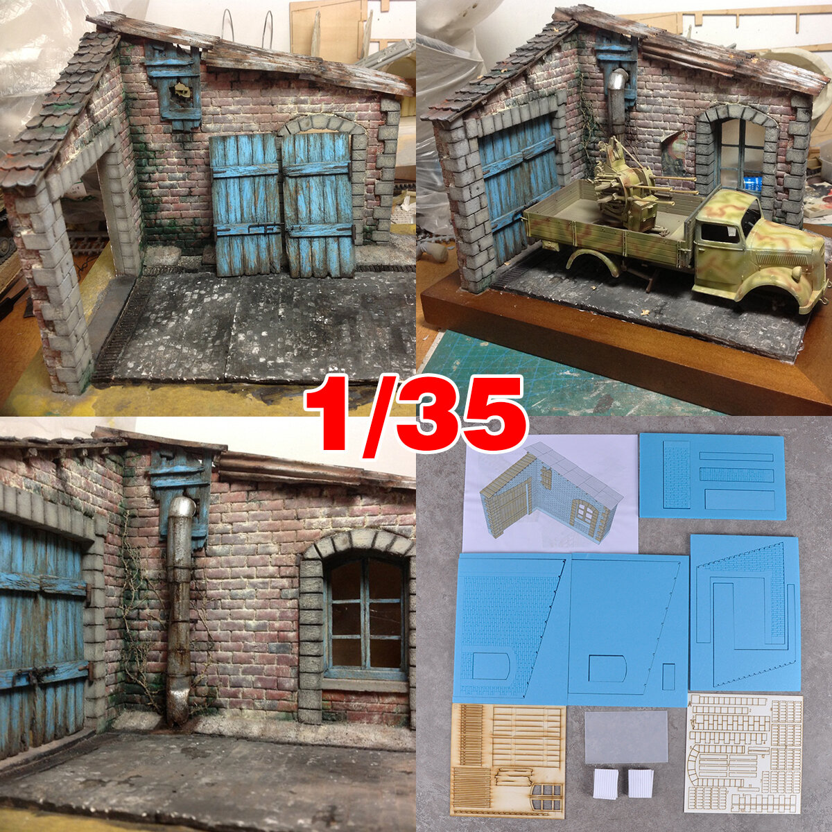 Cor 1/35 сборная модель дома диорама