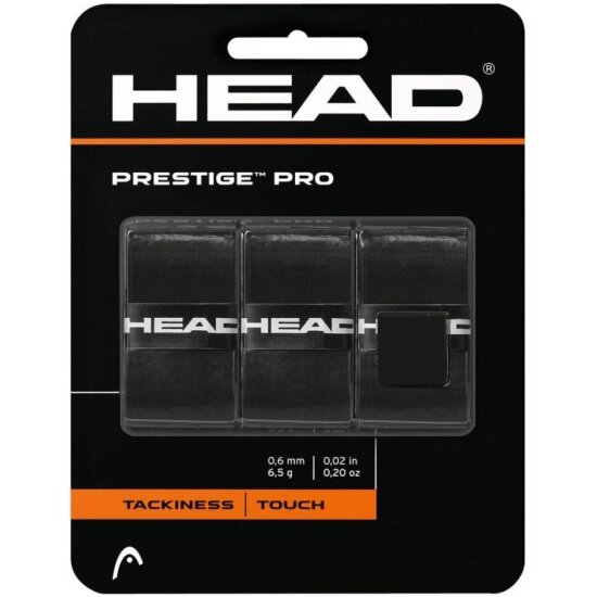 Овергрип Head Prestige Pro (черный), арт.282009-BK, 0.55 мм, 3 шт, черный