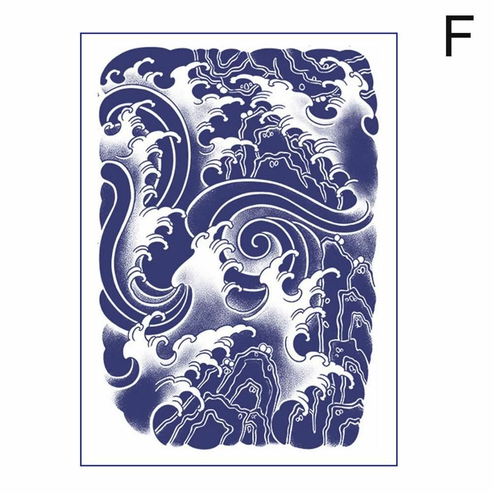 Наклейка-татуировка на руку с изображением рыбы-кои в виде сакуры, полуперманентная, водостойкая