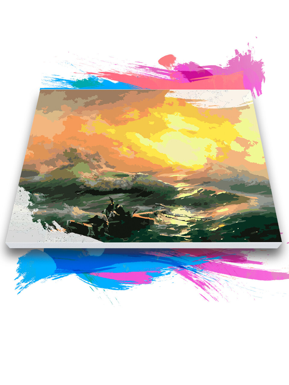 Картина по номерам на холсте Иван Айвазовский - Девятый вал, 70 х 90 см