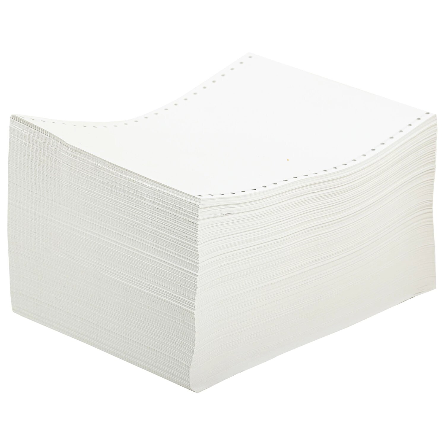 Бумага с неотрывной перфорацией, 210305 мм (12"), 1600 листов, плотность 65 г/м2, белизна 98%