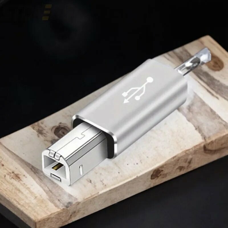 Аудиокабель USB Type-C/USB 2.0 Type-B, серебристый