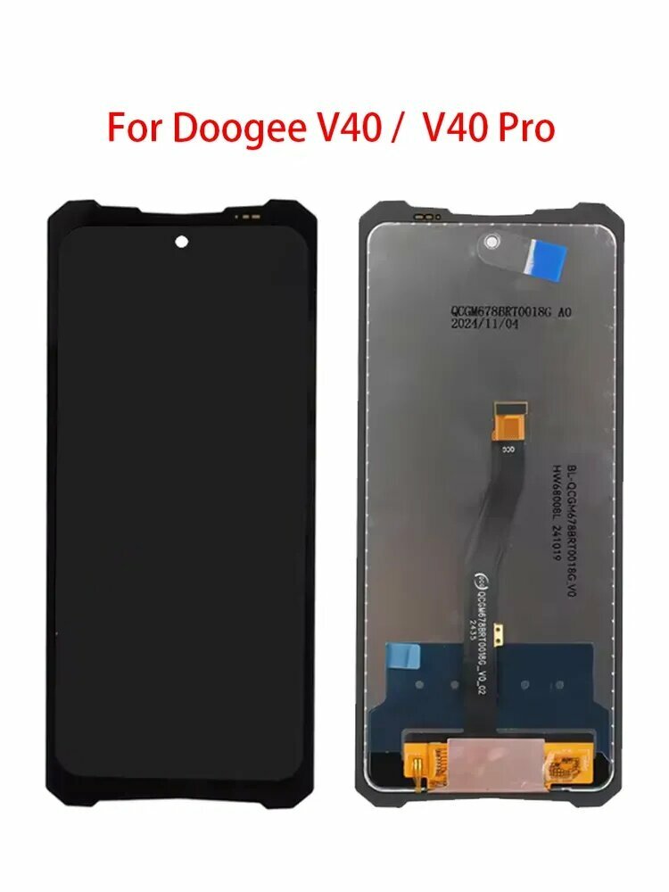 Дисплей на Doogee V40, V40 Pro в сборе с тачскрином Черны