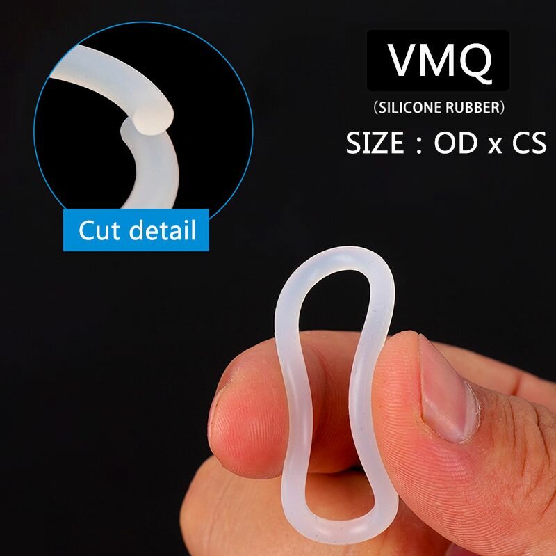 Силиконовые уплотнительные кольца, кольца типа О из силикона, материал белого цвета VMQ, водонепроницаемые и термостойкие, ремонтный комплект с разными размерами, 150 штук в коробке.
