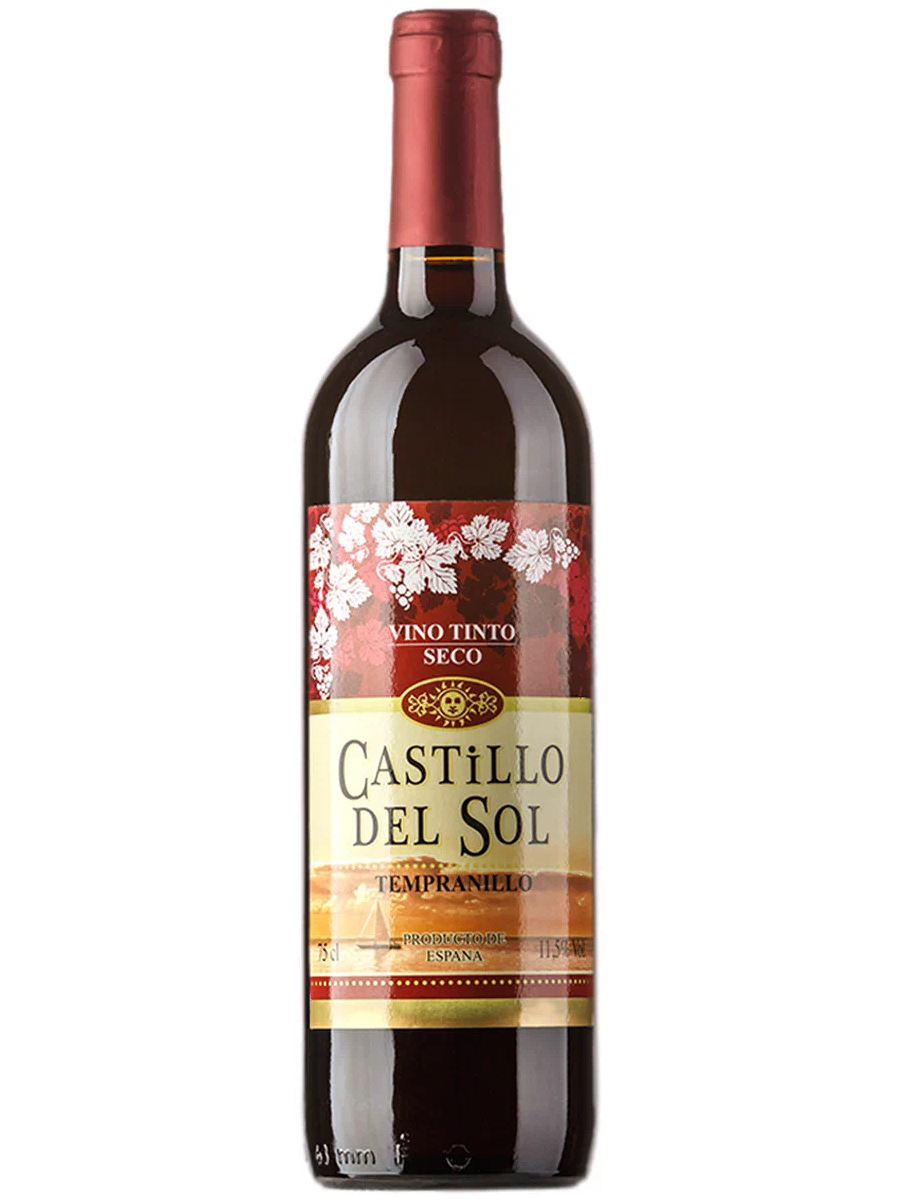 Вино Castillo del Sol, красное, сухое, 0,75 л, 11,5%, Испания