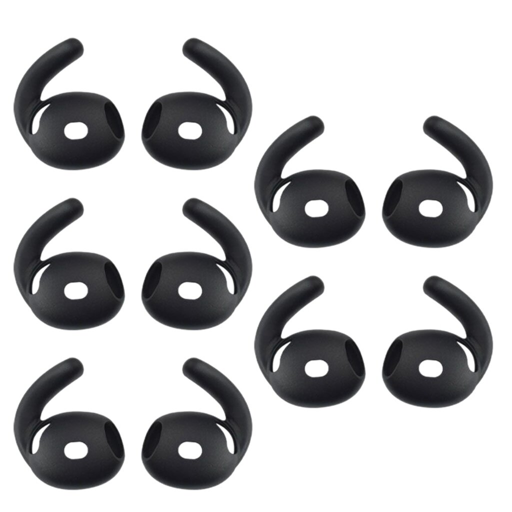 5 пар силиконовых ушных крючков airpods4-черный