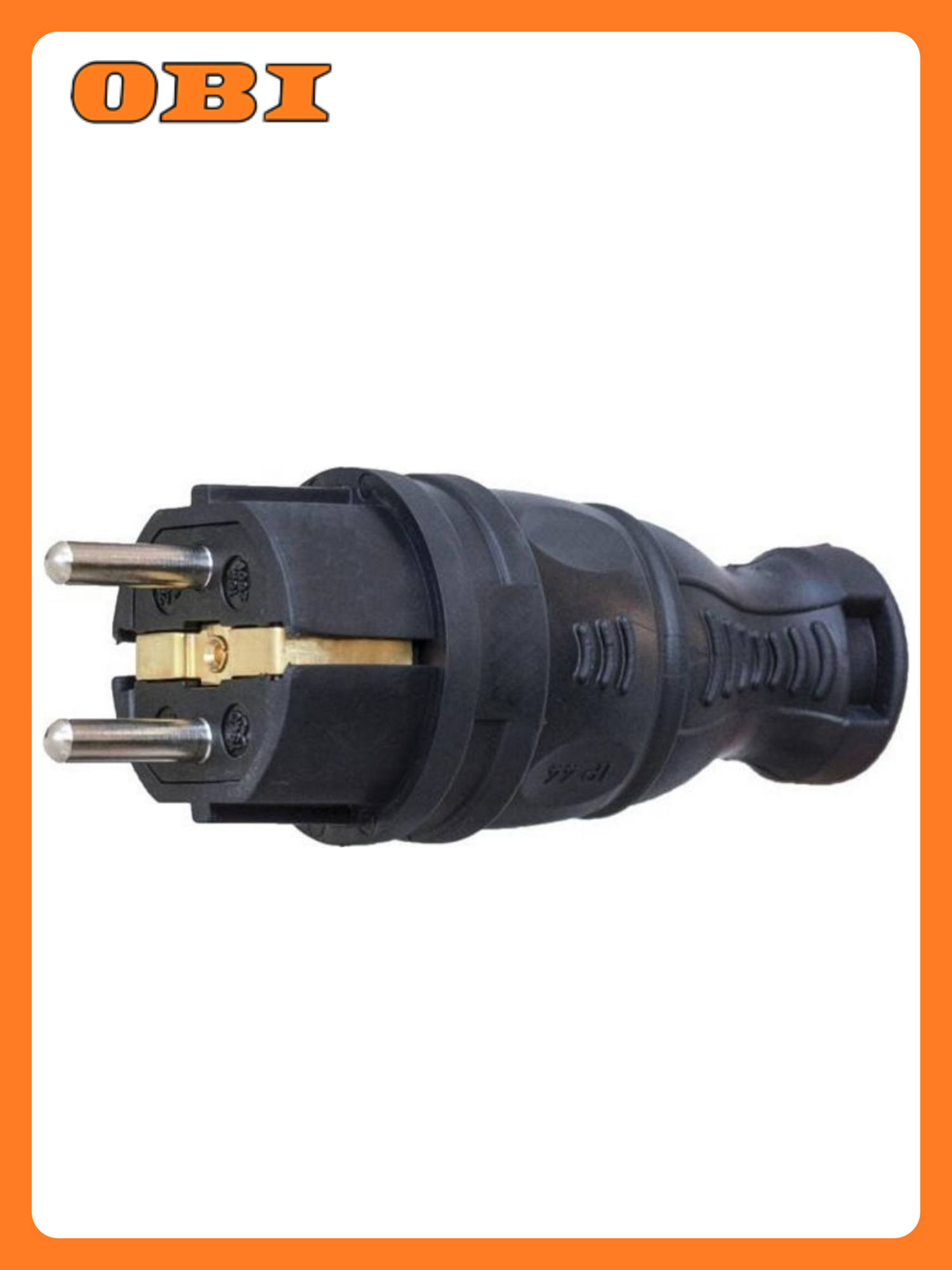 Вилка прямая 16А с заземл. каучук TOKOV ELECTRIC TKE-C05-KV-Z