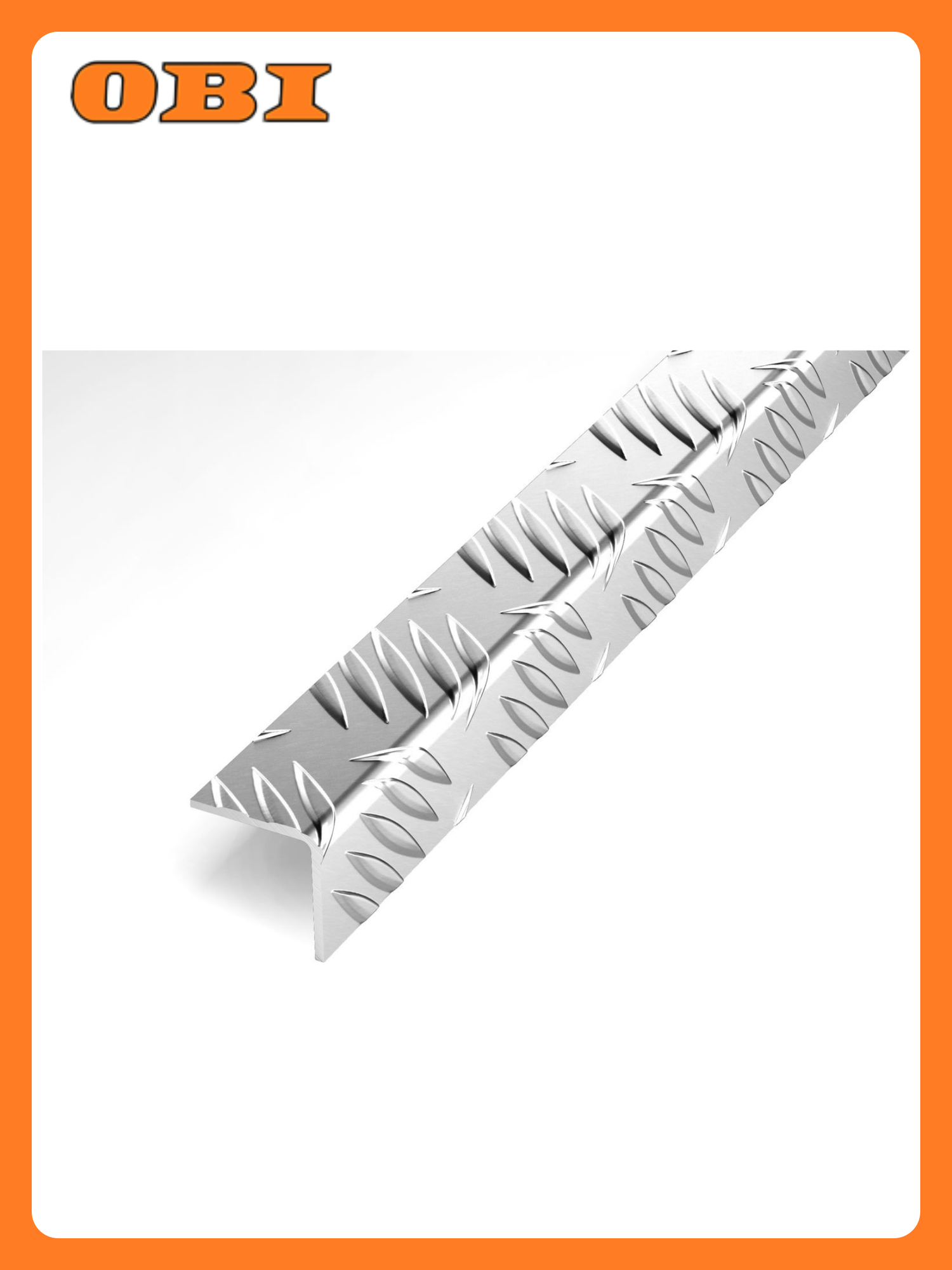 Уголок равнополочный Лука, рифленый, алюминиевый, серебристый, 2000x25x1,5мм