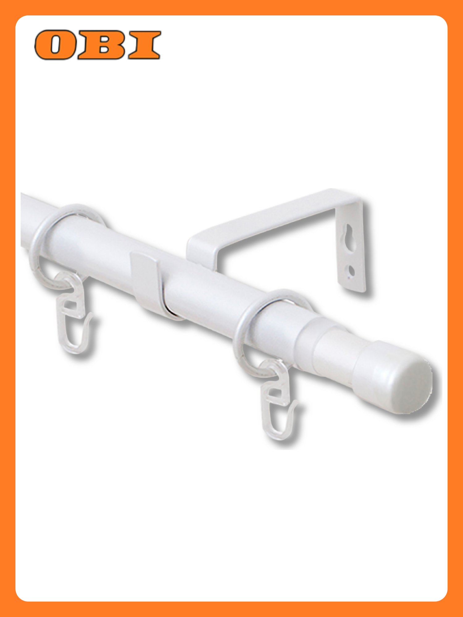 Карниз Arttex одинарный 16/19 мм телескоп 56.101 160/300 с металлическими кольцами