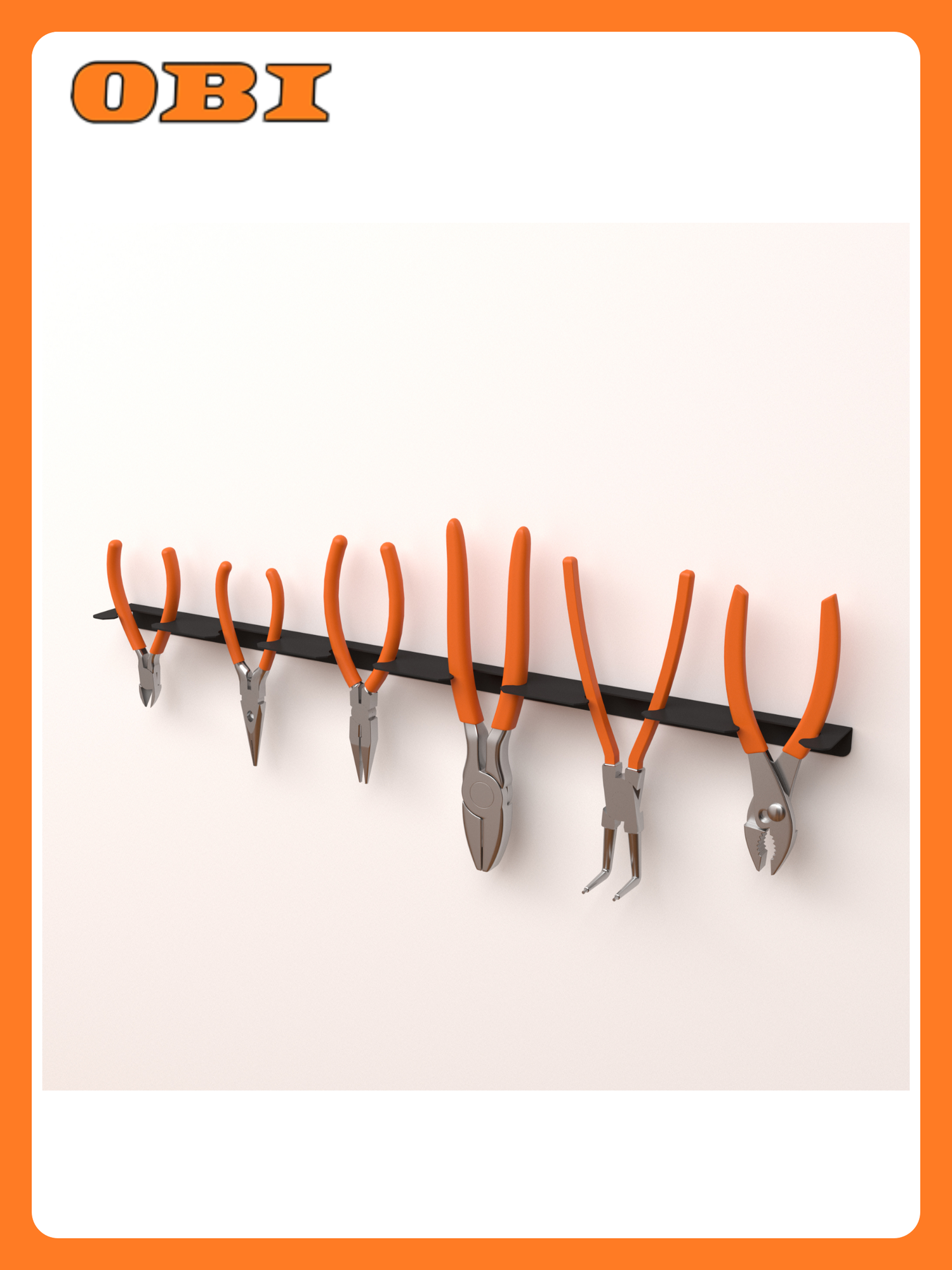 Держатель для ручного инструмента REXANT с гладкими ручками настенный черный