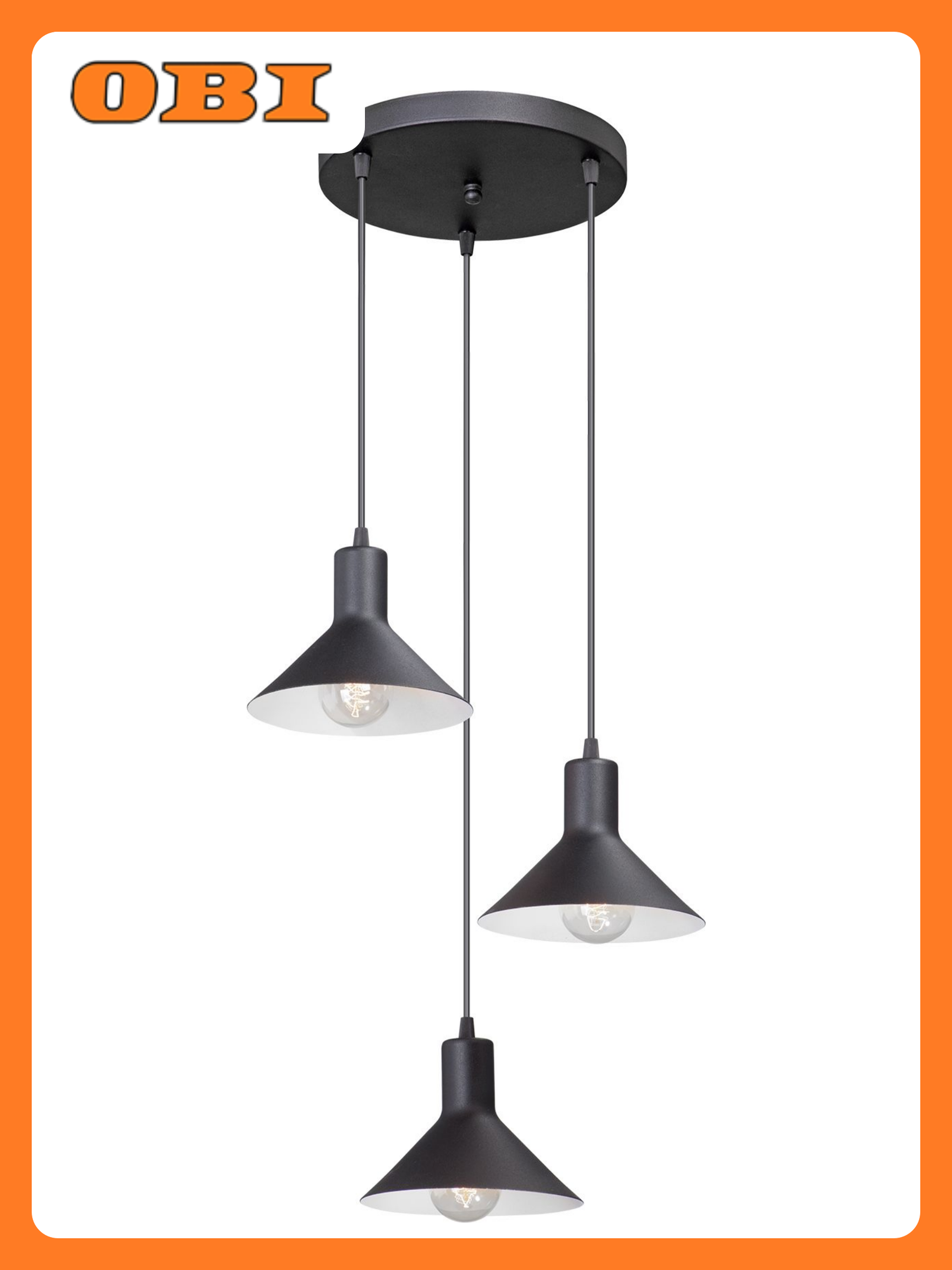 Подвесная люстра Vitaluce V4785-1/3S, черная, 3ХE27Х40Вт, 120Вт, лофт, регулировка по высоте, высота 125см