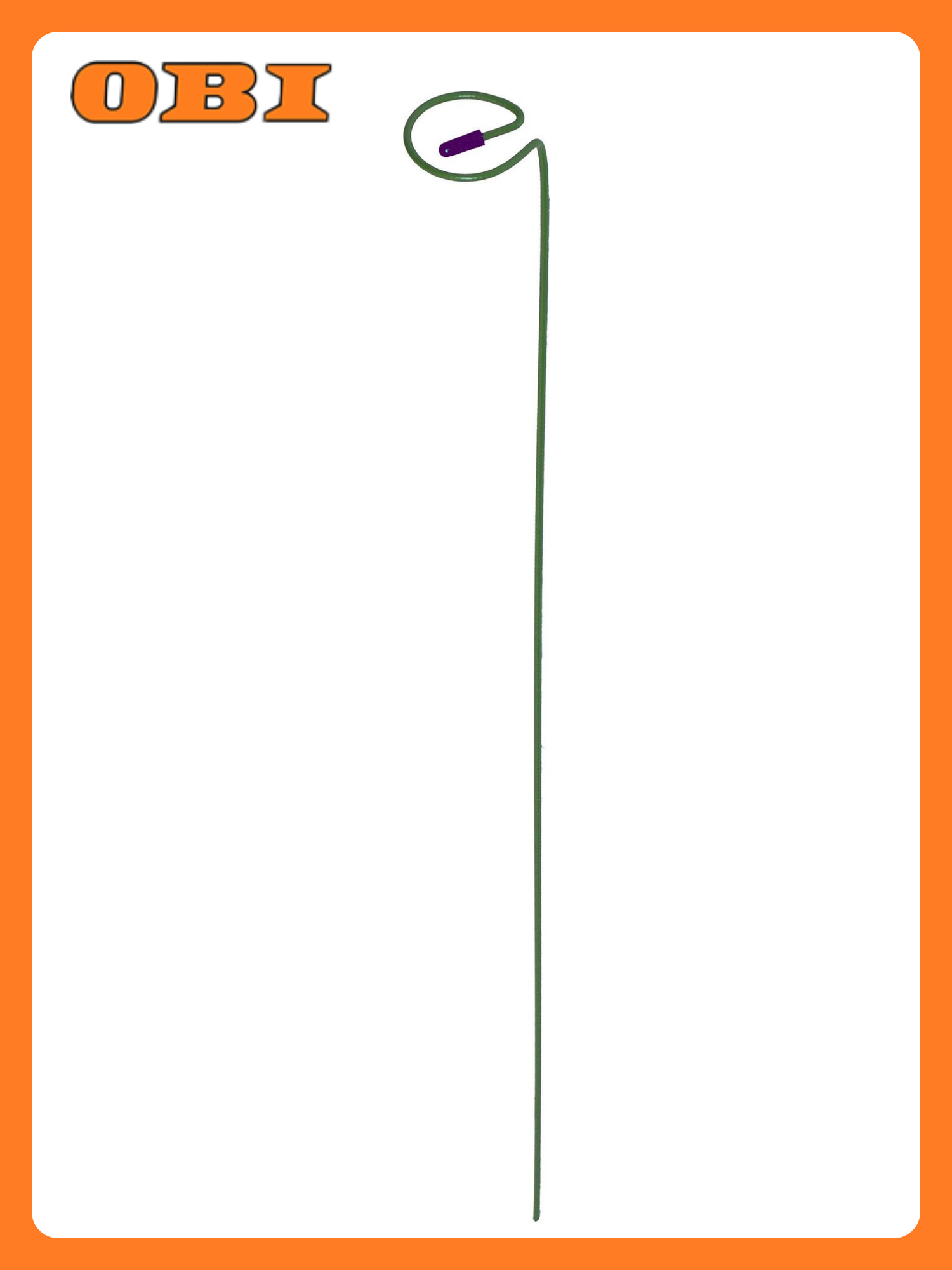 Опора Клевер-С, для цветов, ПВХ, неразборная, 7x90x9 см, зеленая