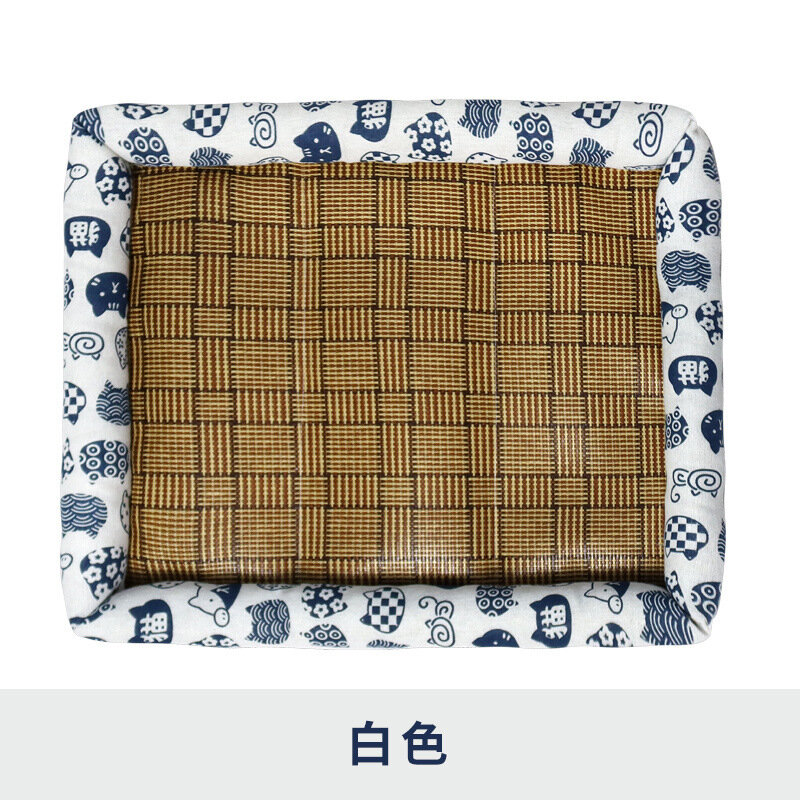 Летняя собачья будка из ротанга для домашних животных, кошачья будка, коврик для собаки, охлаждающий коврик для собак и