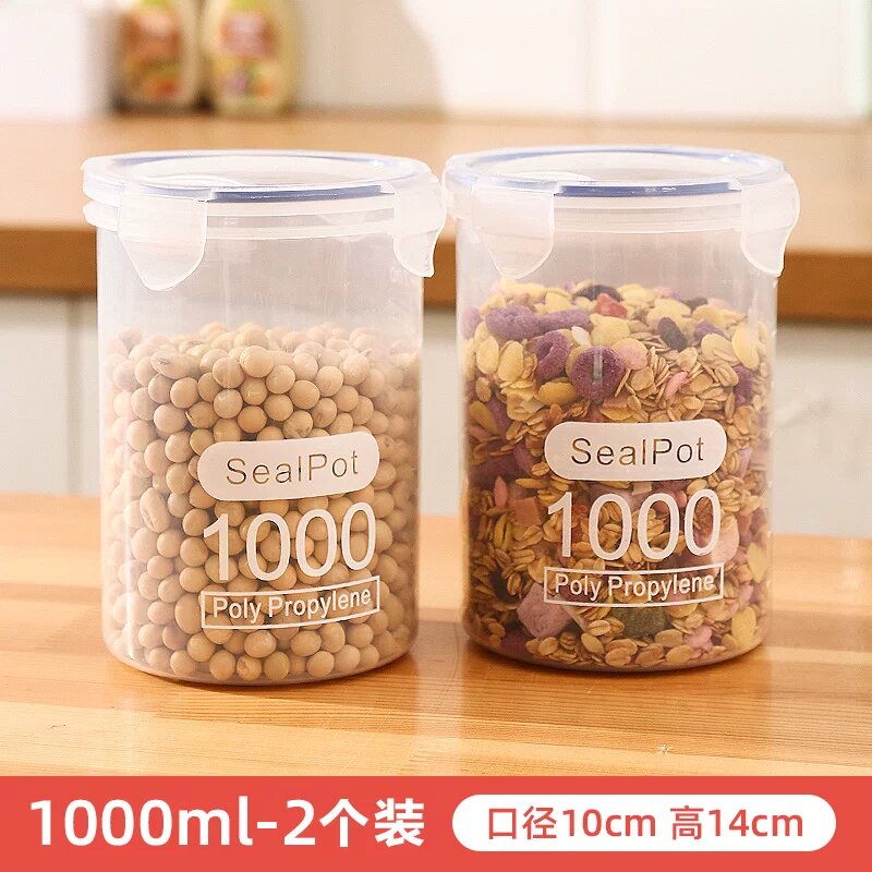 Герметичные банки, пластиковые контейнеры для еды, банки для хранения, банки для хранения круп, кухонные закуски,