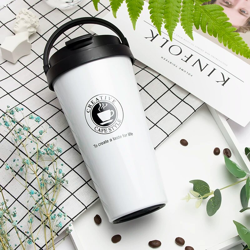 Корейский стиль, простой термос для кофе, портативный, для мужчин и женщин, студентов, пар, для использования в