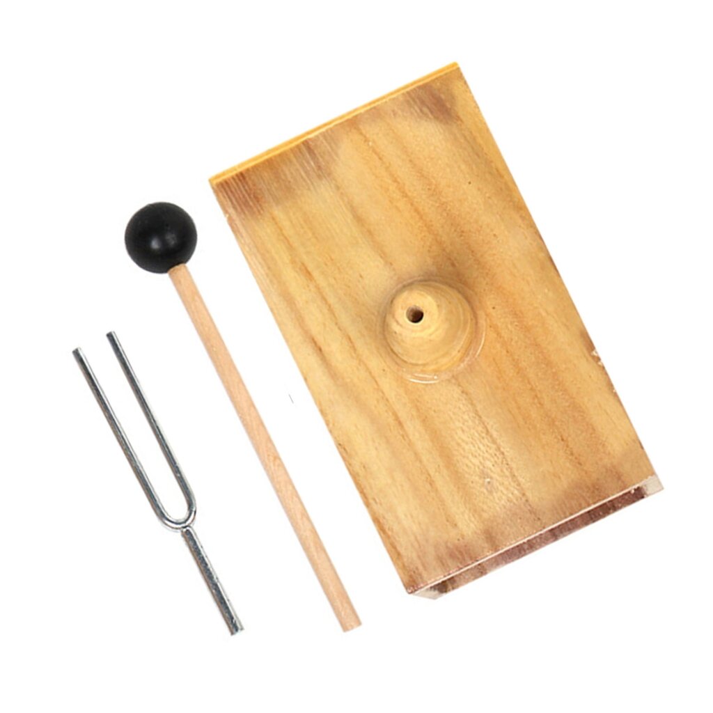 Точный акустический камертон с частотой 512 Гц Демонстрационный резонансный инструмент для занятий естествознанием Текстура дерева и металла