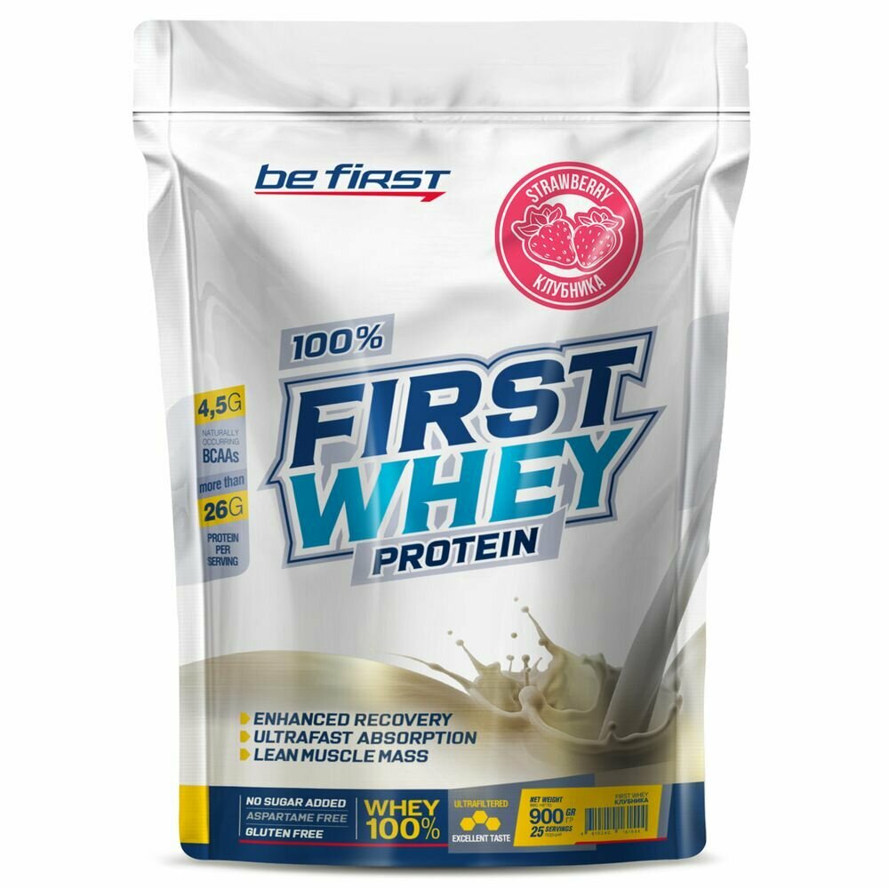 Be First Whey instant 900 г Клубника