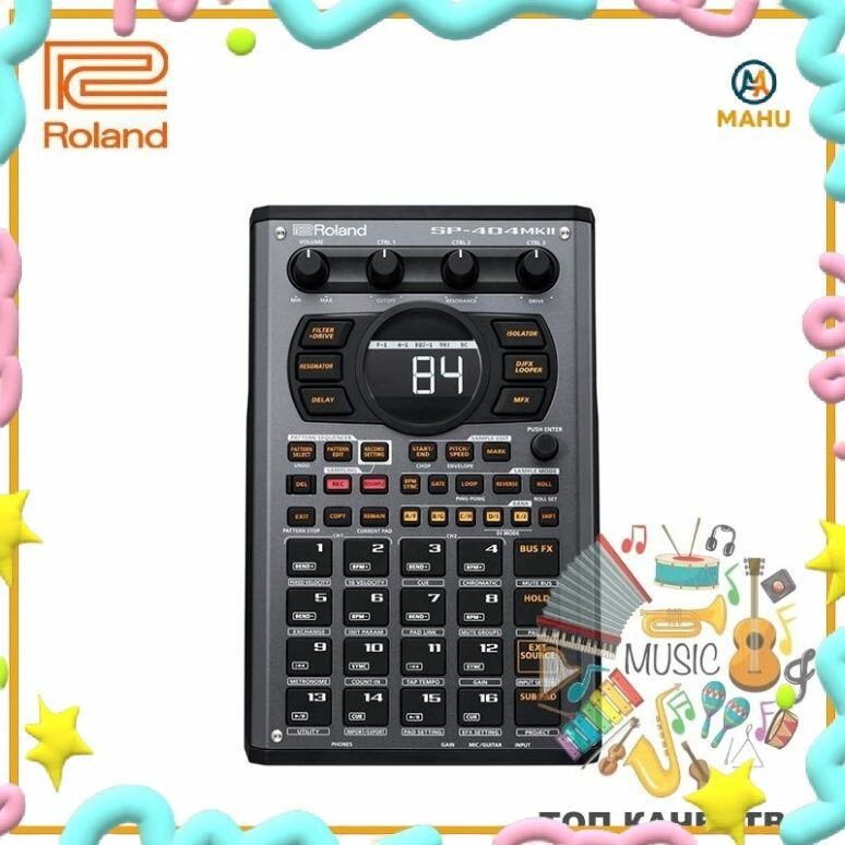 Творческий сэмплер Roland SP404 MKII, бестселлер с 16 ГБ памяти, поддерживающий свыше 160 семплов для каждого проекта