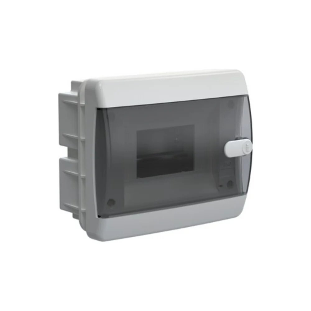 Корпус IEK UNION Compact ЩРВ-П-8 IP41, черная прозрачная дверь, пластиковый UIC-KP12-V-08-41-K01
