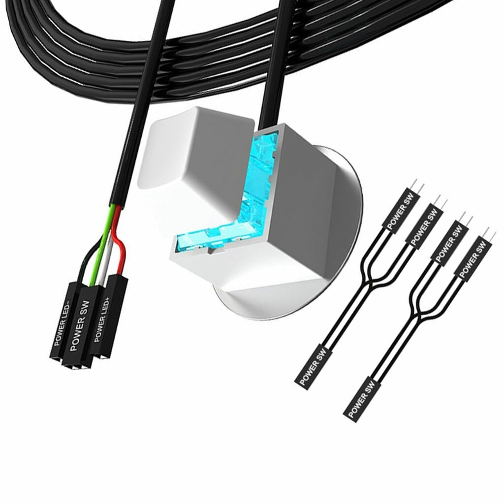 Кнопка включения питания, внешний удлинитель, кнопка запуска удлинительного кабеля-H