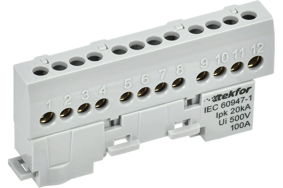 Шина L "фаза" изол. на универс. держ. 6х9-12-Ср TEKFOR IEK TF-NN10-12-KL-K03