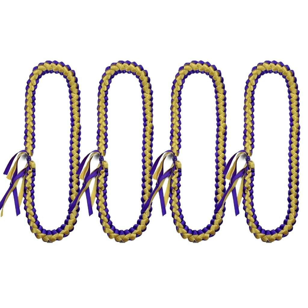 4 выпускные ленты, венки, плетеные воротнички-фиолетовые и желтые 2