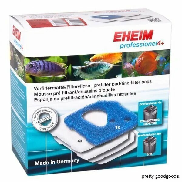 EHEIM Наполнитель для PROFESSIONEL 4+ (2271/2273/2275), prof 4e+ (2274), prof 5e 350 (2274) набор 1 губка синяя грубой очистки + 4 губки синтепон