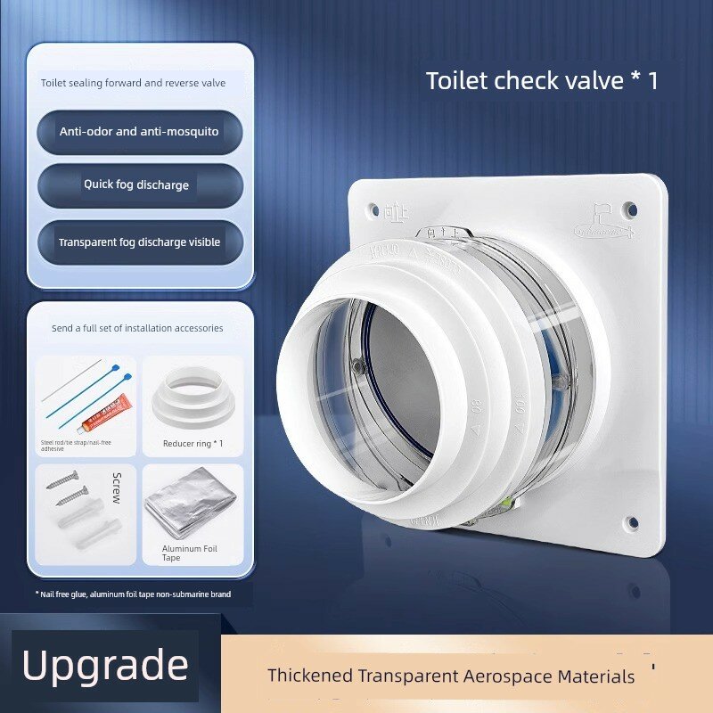 Обратный клапан для вентиляции в ванной комнате, универсальный двойной лопастный тип, против запаха, 1 шт, подходит