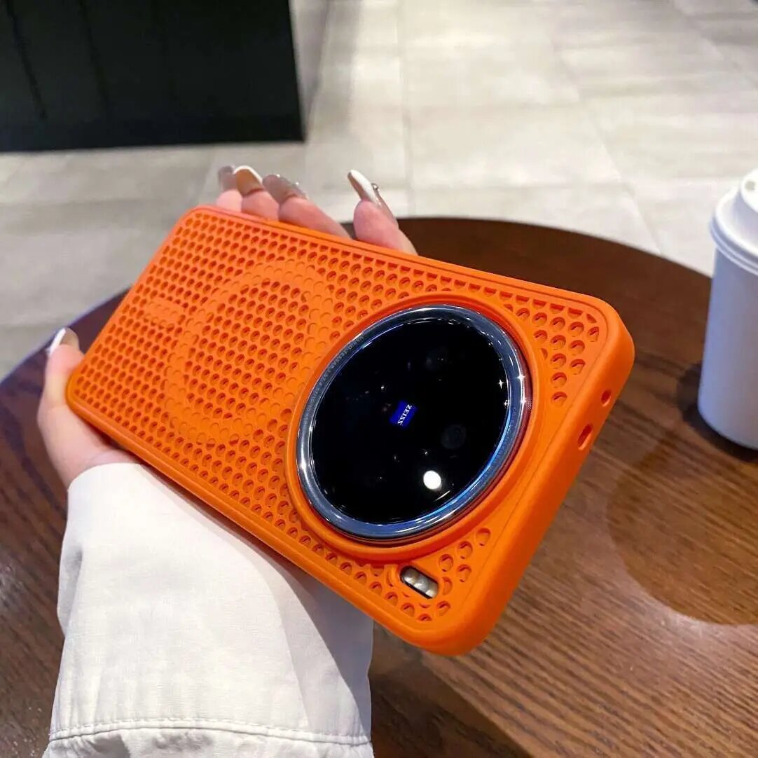 Чехол для VIVO X300 Pro, жесткий чехол из поликарбоната с Оранжевый, orange, vivo X300 Pro