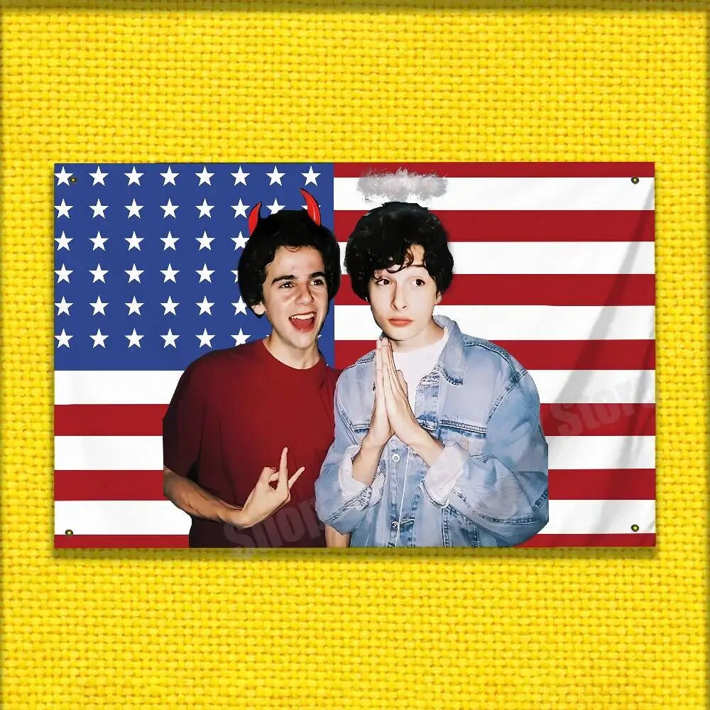 Флаг Ф-Финн Волхард Америка Желтый, 50x70cm, z2