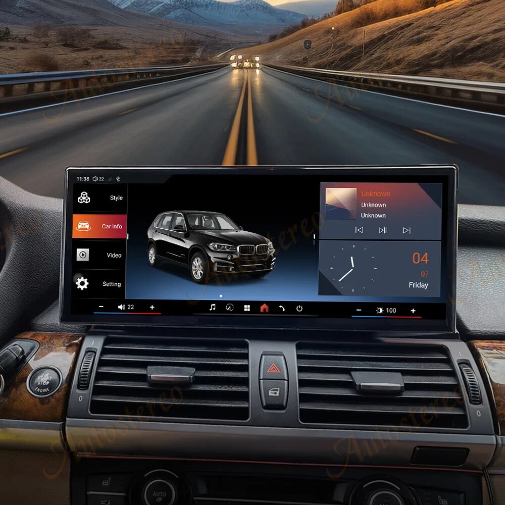 ID9 12,9-дюймовый Android 14 для BMW X5 серии E70 X6 E71 2007-13 Автомобильный мультимедийный плеер GPS-навигация Авто радио головное устройство Carplay CIC 8G 128G