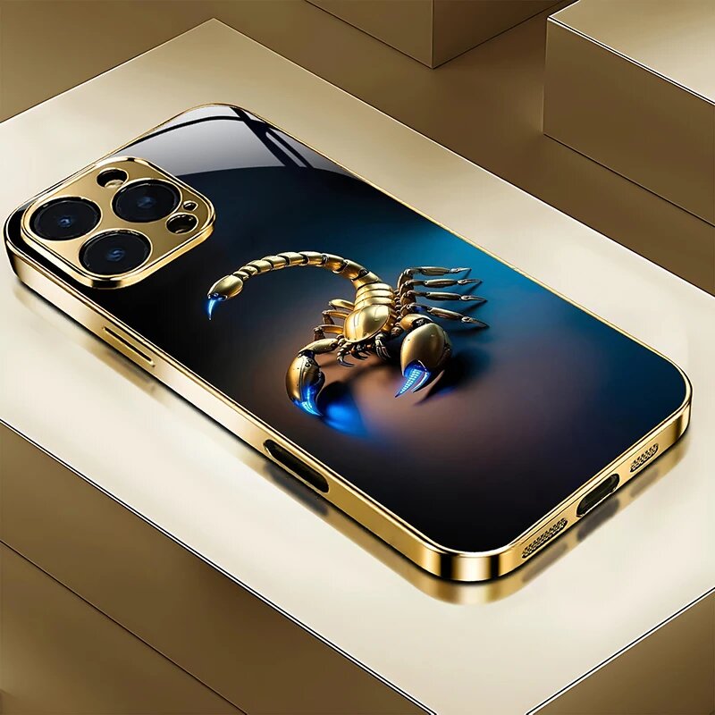 Чехол Galaxy S25 Ultra скорпион золотой