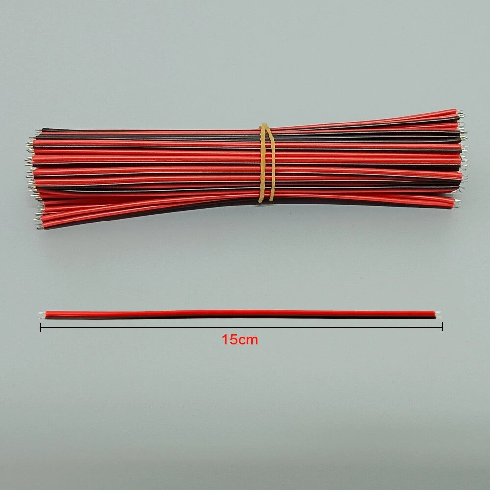 FUNZENXIN 22AWG кабель для пайки 2-контактный красный-черный 100PCS