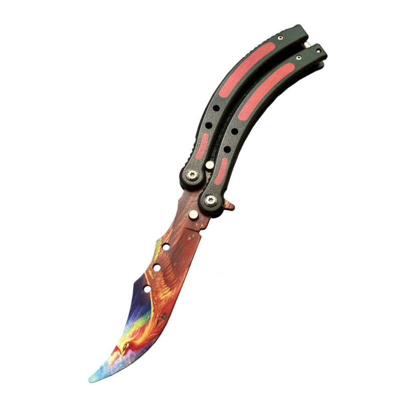 Горячая продажа SG CSGO Игровой бабочка-нож, метательный нож, портативный складной нож, нож для начинающих, нож для тренировок на открытом воздухе, нож для тренировки, не заточенный