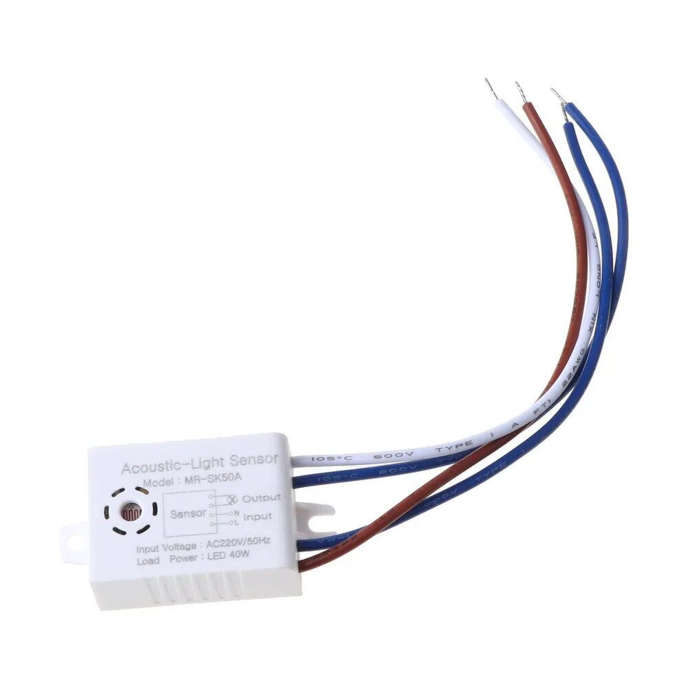 220V Автоматический голосовой датчик датчика Detector Switch Smart Switches Модуль