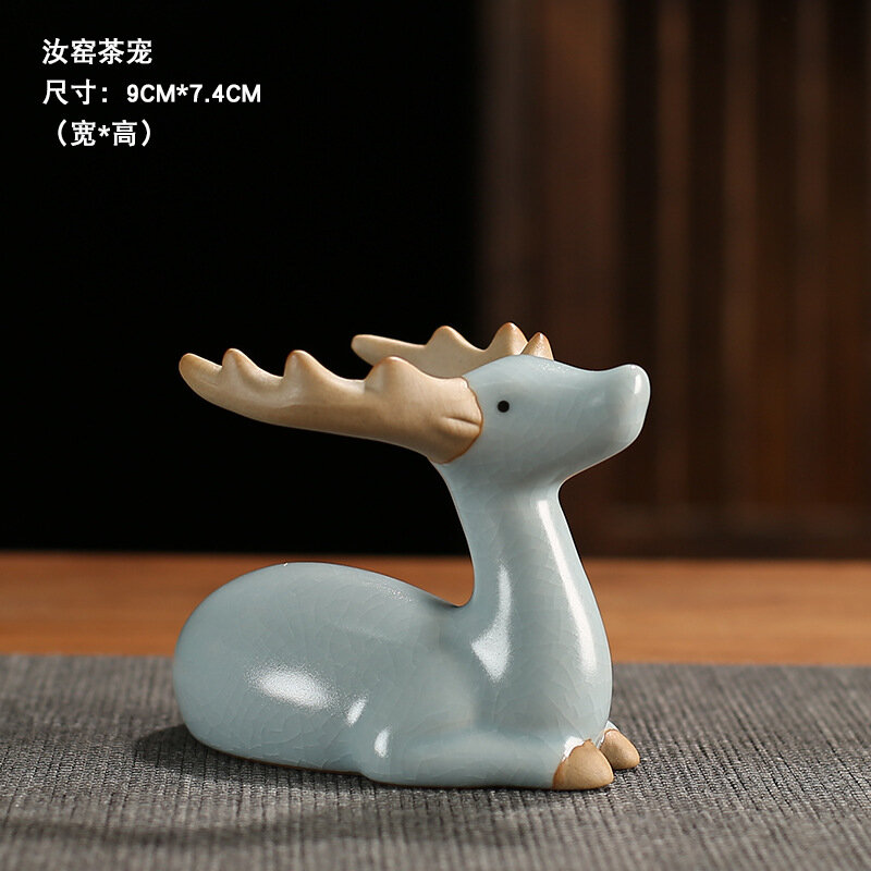 Чайный домик Ru Kiln, открытая ломтиковая банка, может быть поднята, чистый цвет, керамическое украшение для чайного стола, имитация яйца, чайное искусство, декор, поднос для чая Tianqing