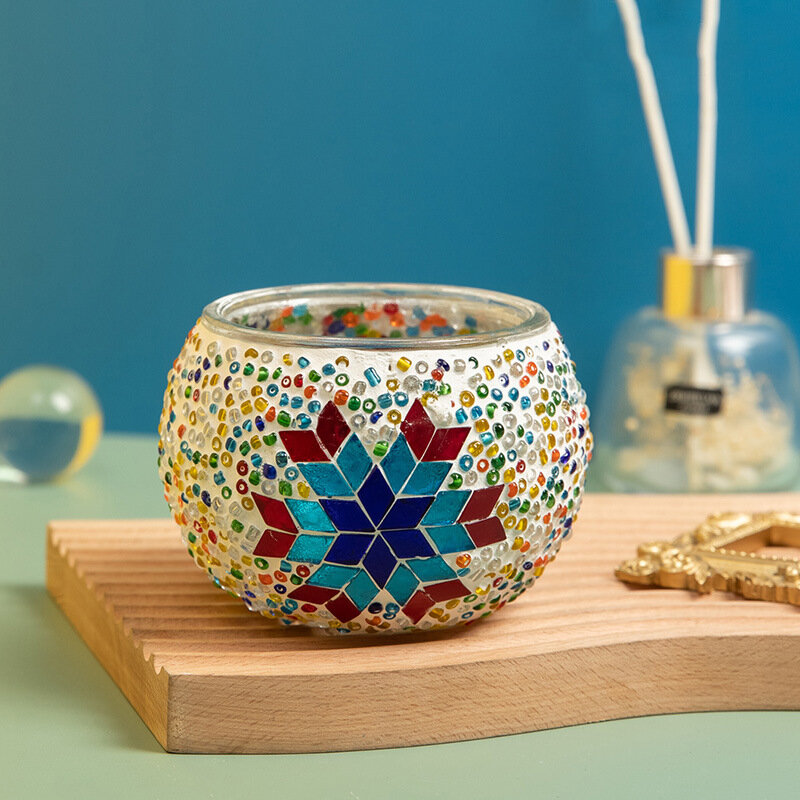 Набор для изготовления мозаичного стеклянного подсвечника своими руками, интерактивная развивающая игрушка для родителей и детей, подарок на 38-й День женщин