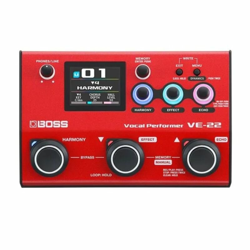 Вокальные эффекты BOSS VE-22 и педали-кольца