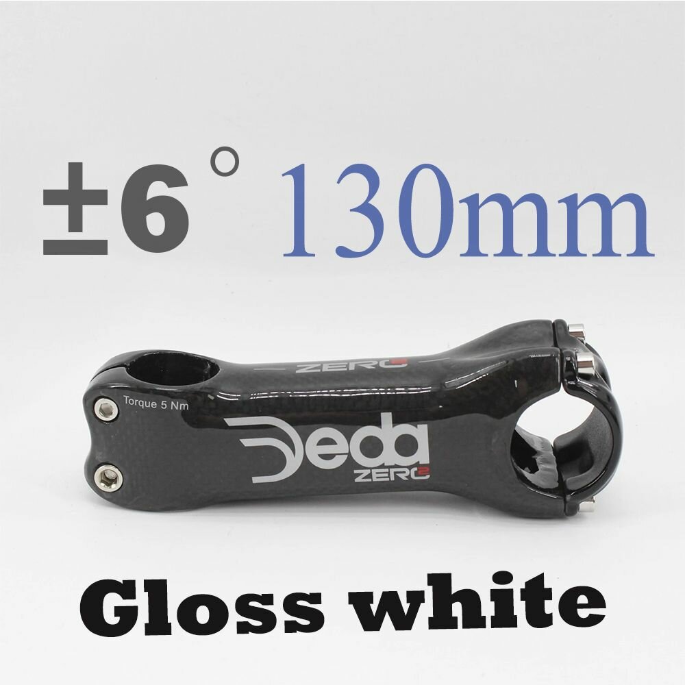 Полностью карбоновый вынос DEDA Zero 2 3k, глянцевый белый/матовый черный, вынос шоссейного/горного велосипеда, 6/17 градусов