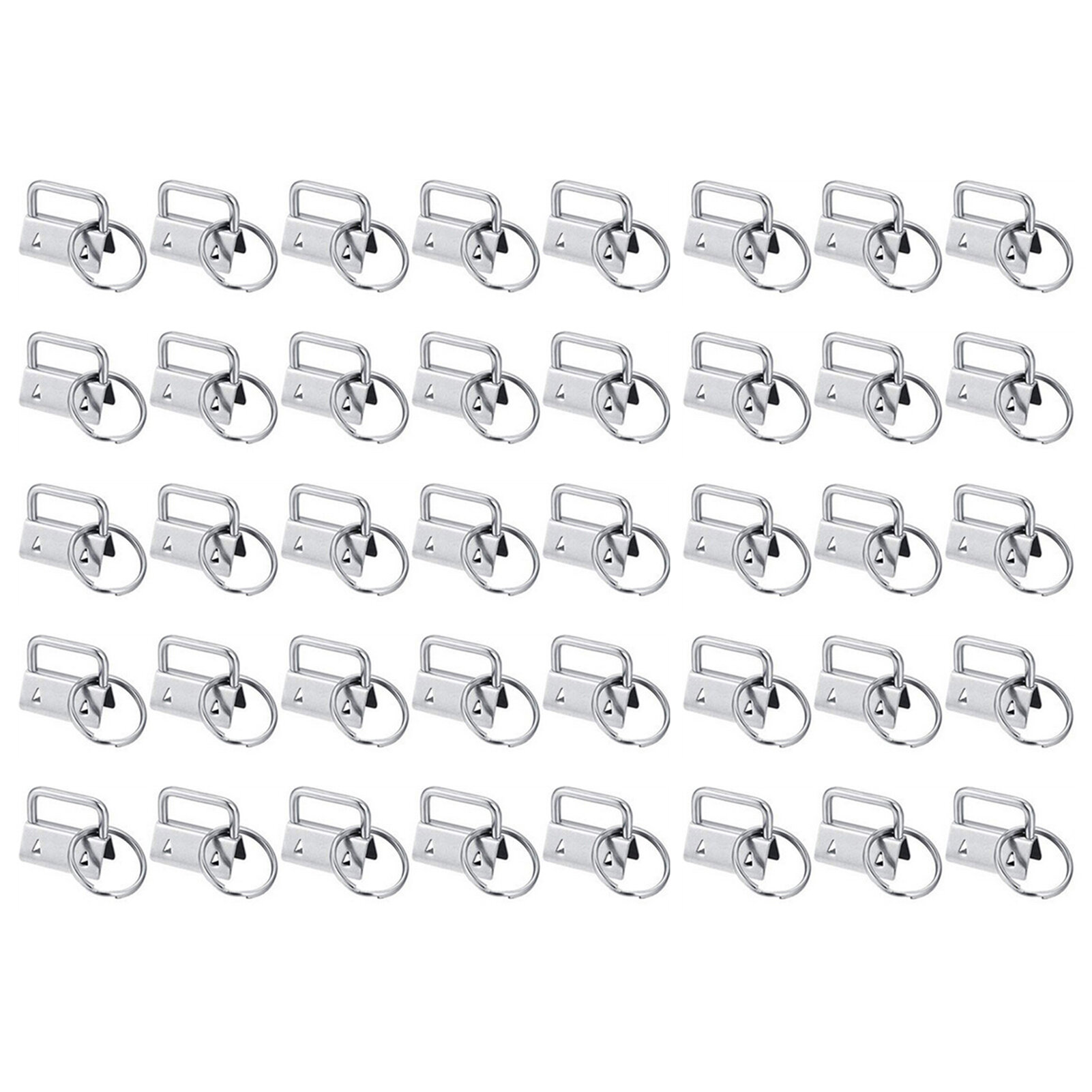 40Pcs 25mm Металлические Клещи для Ключей с Кольцом Ключевым Фоб Ключевой Цепочка Вristlet Для Лангарда Silver Alloy Hardware