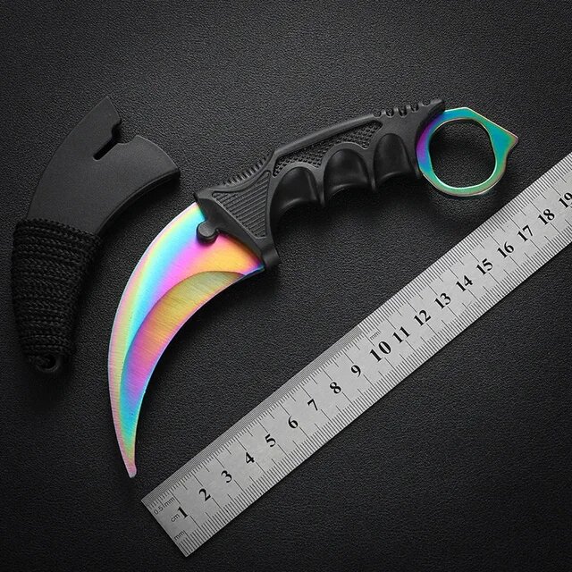 CSGO Коготь Нож Охота Кемпинг Карманный Нож Выживание На открытом воздухе Инструмент EDC Фиксированный Нож Однолезвийный Нож CSGO