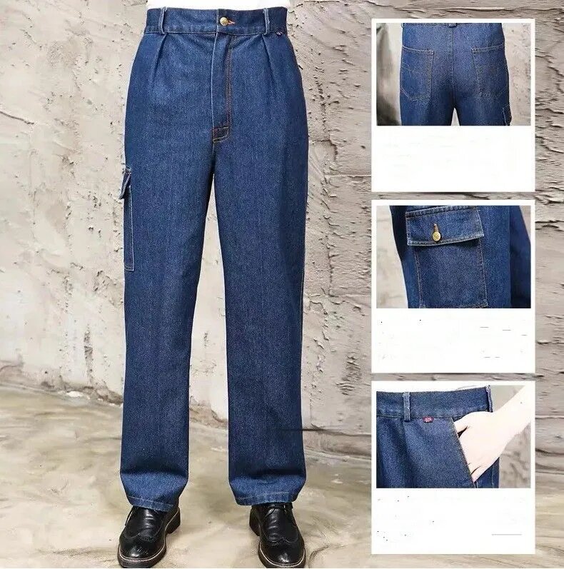 Рабочий костюм из денима для мужчин, Denim zipper 04, модель 4908525501, рост 190 см, размер 54, Китай — фото 1