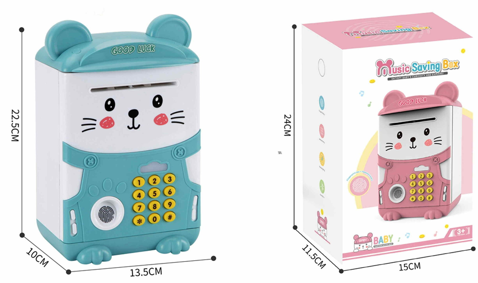 Копилка игрушечная Мышка (свет, звук) 6708 с 3 лет