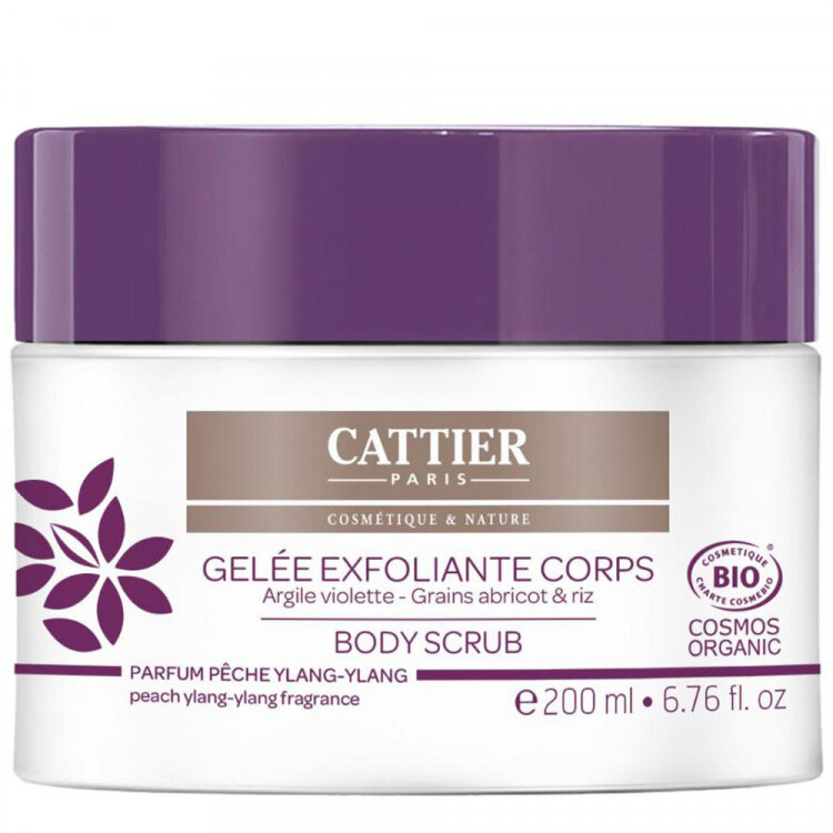 CATTIER Скраб для лица и тела на основе фиолетовой глины 200 мл