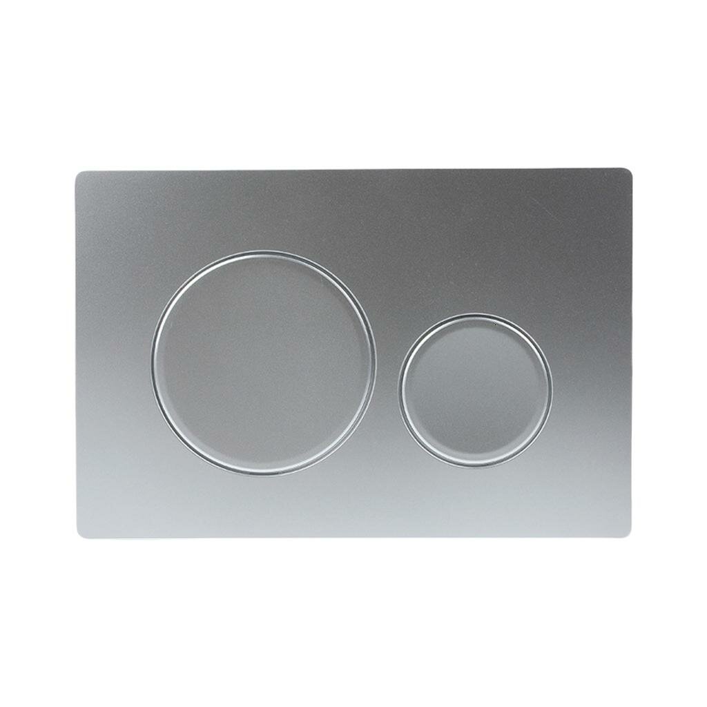 Панель управления смывом для скрытого бачка, серебро