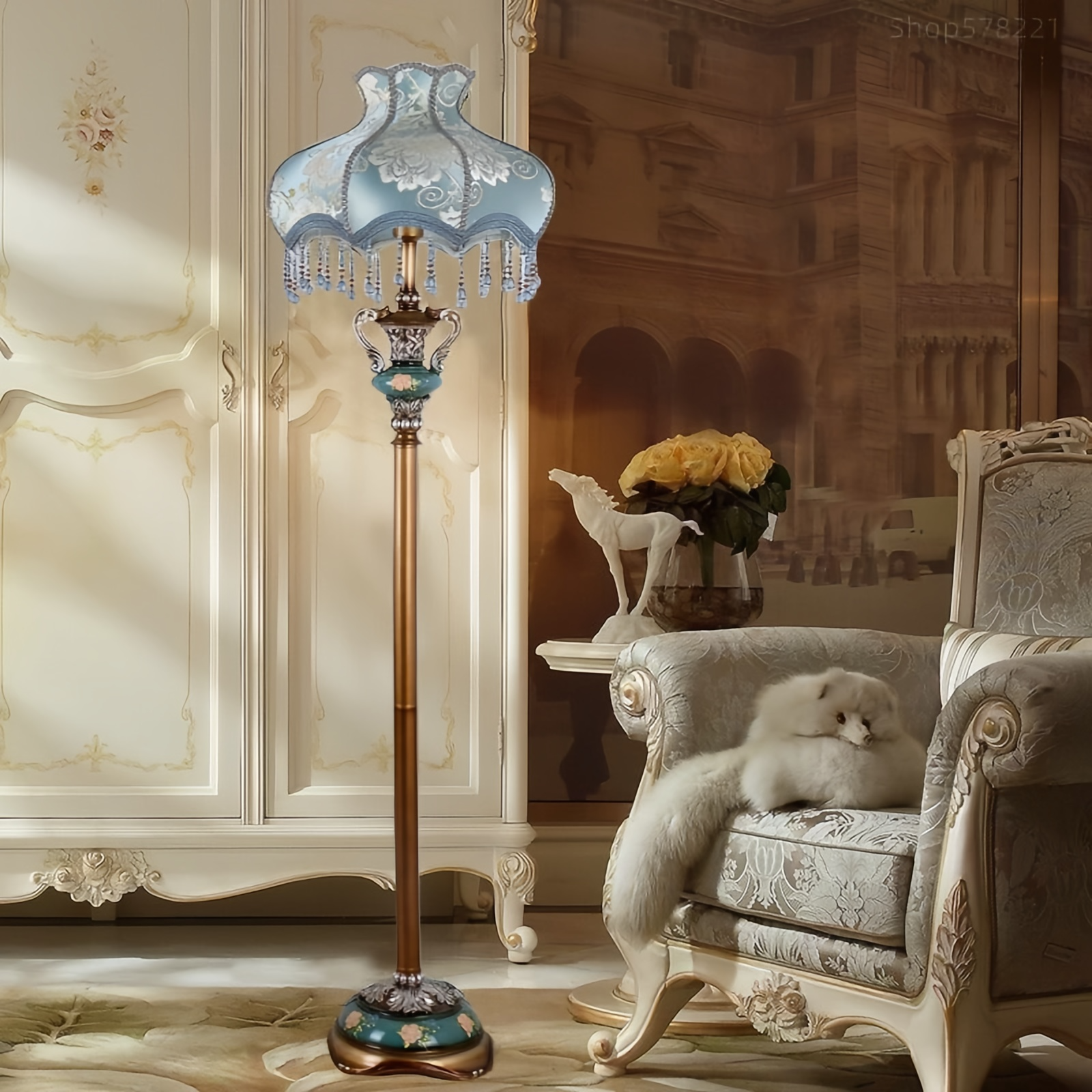 Европейский ретро торшер для гостиной, спальни и кабинета, американский роскошный современный
